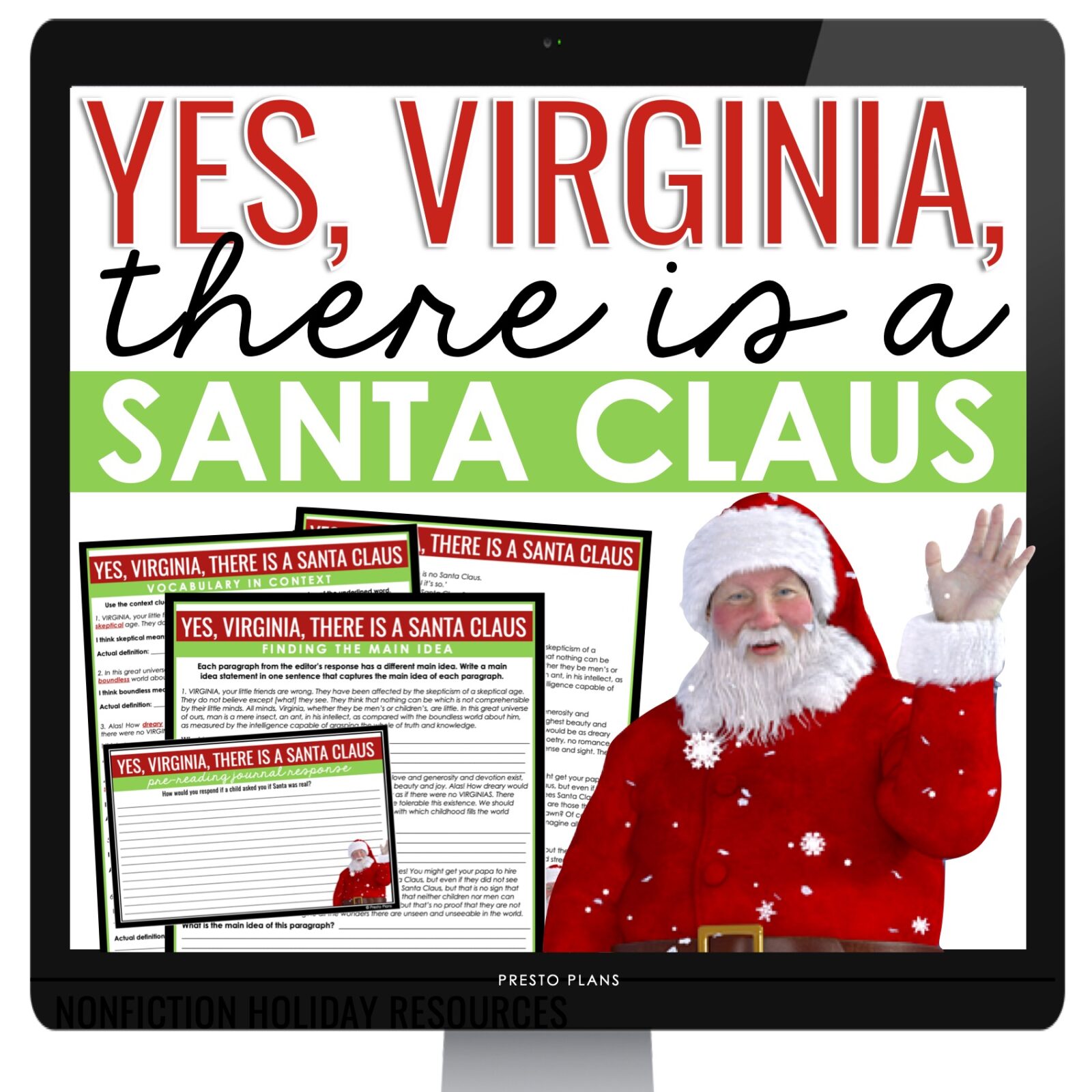 Christmas Nonfiction Digital Assignments - Yes, Virginia, There Is A ...