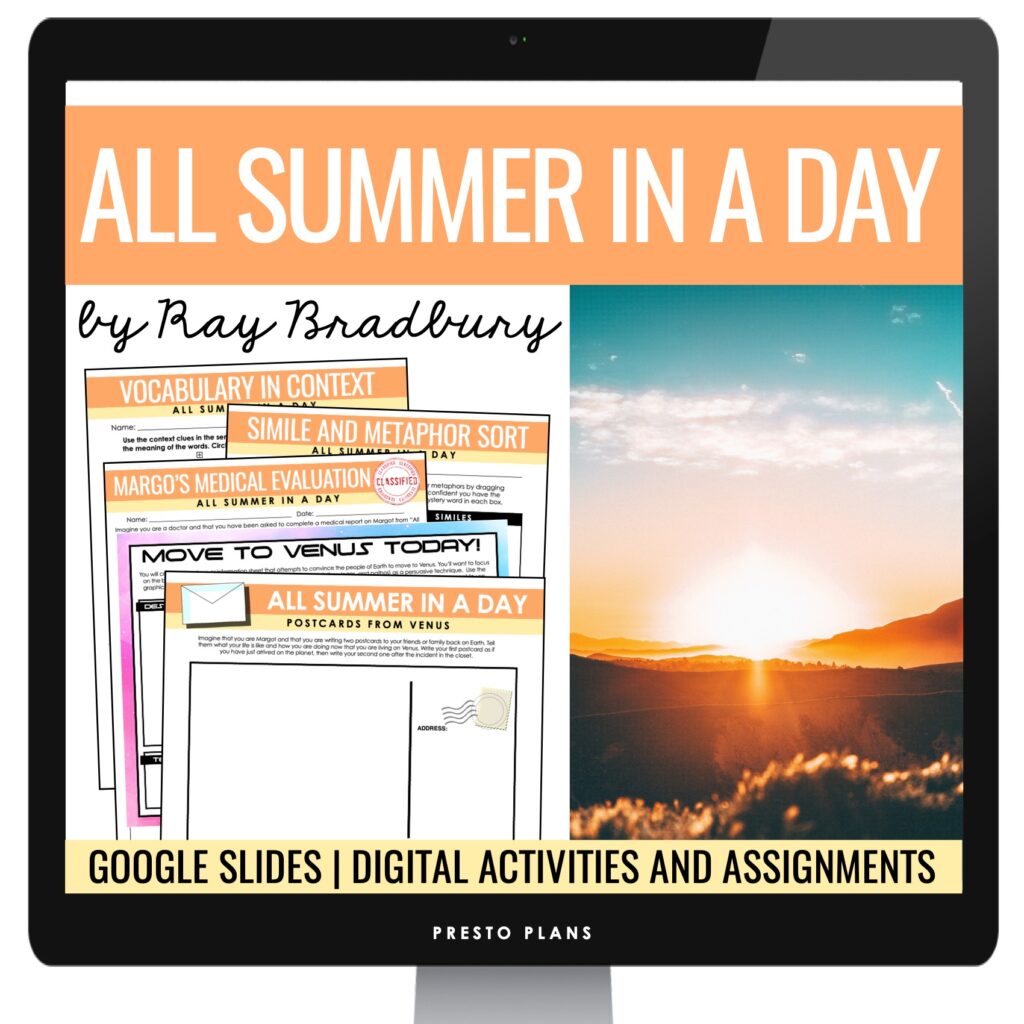 All Summer in a Day by Ray Bradbury - Digital Short Story Slides and ...