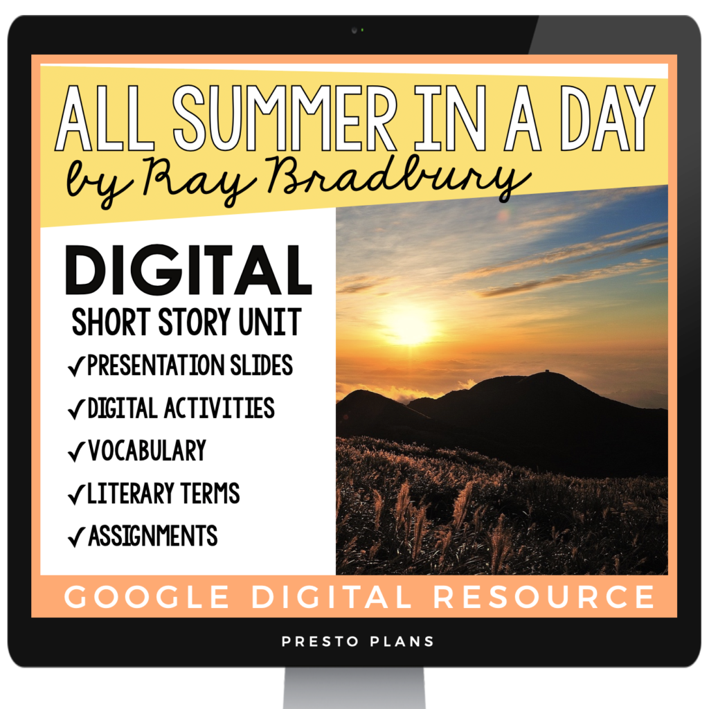 ALL SUMMER IN A DAY BY RAY BRADBURY DIGITAL SHORT STORY RESOURCES ...