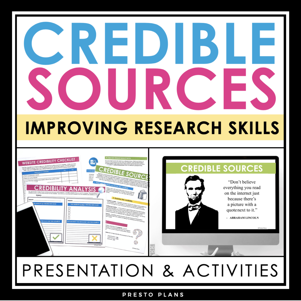CREDIBLE SOURCES RESEARCH PRESENTATION AND ACTIVITIES - prestoplanners.com