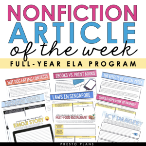 NONFICTION ARTICLE OF THE WEEK FULL-YEAR PROGRAM - prestoplanners.com