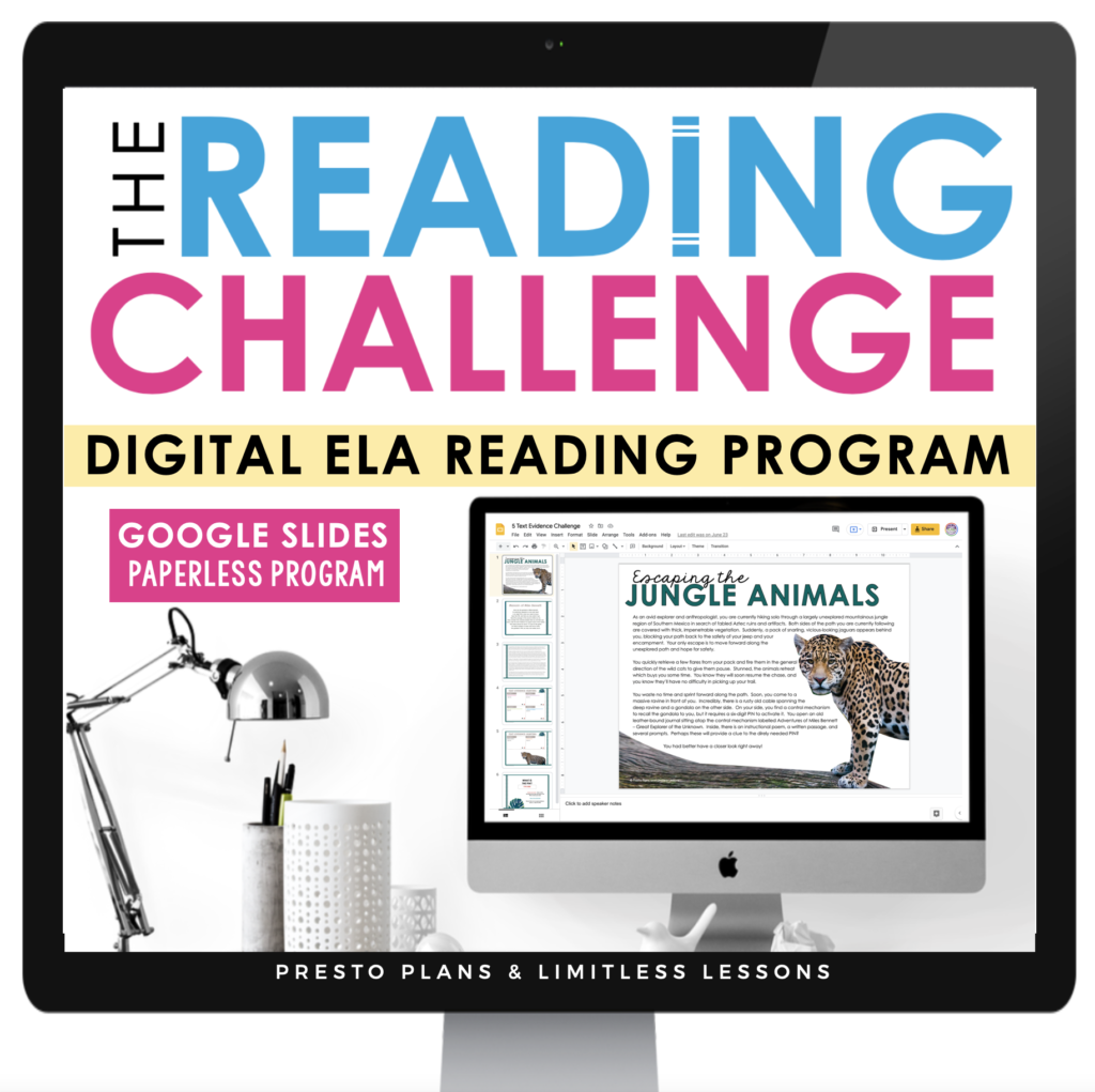 Reading Challenge Digital Program - Reading Lessons & Escape Room Games ...