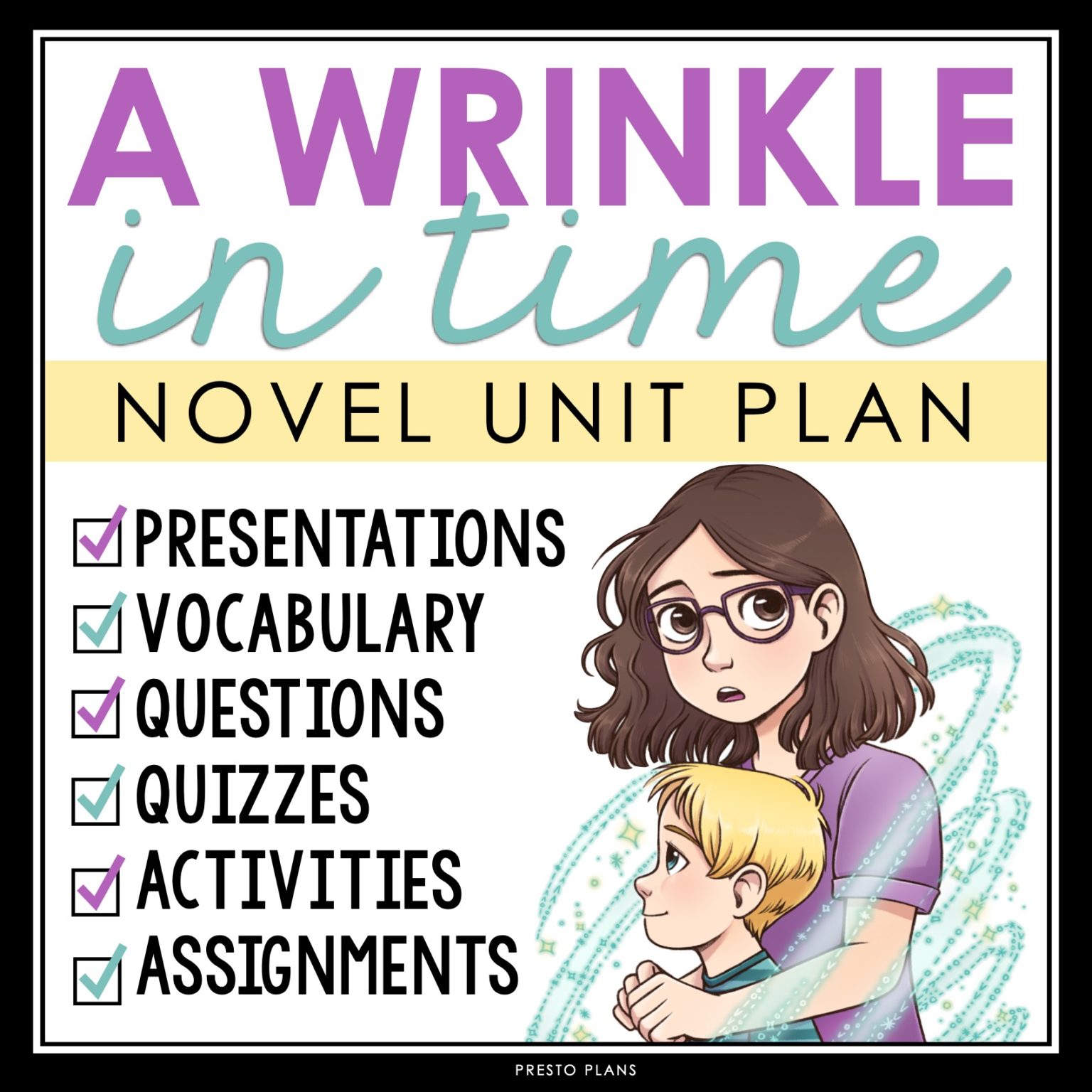 A Wrinkle in Time Unit Plan - Novel Study Reading Unit - Madeleine L ...