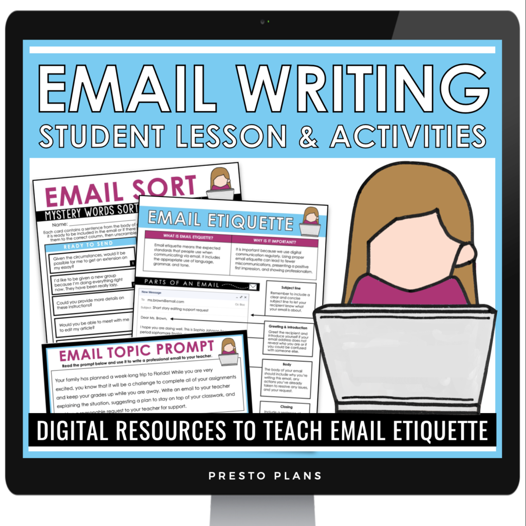 WRITING EMAILS LESSON AND DIGITAL ACTIVITIES EMAIL ETIQUETTE ...