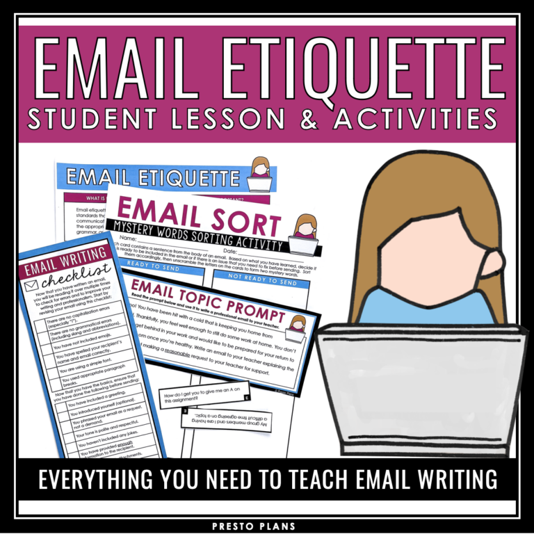 Email Etiquette - How to Write an Email Lesson, Activities, and ...