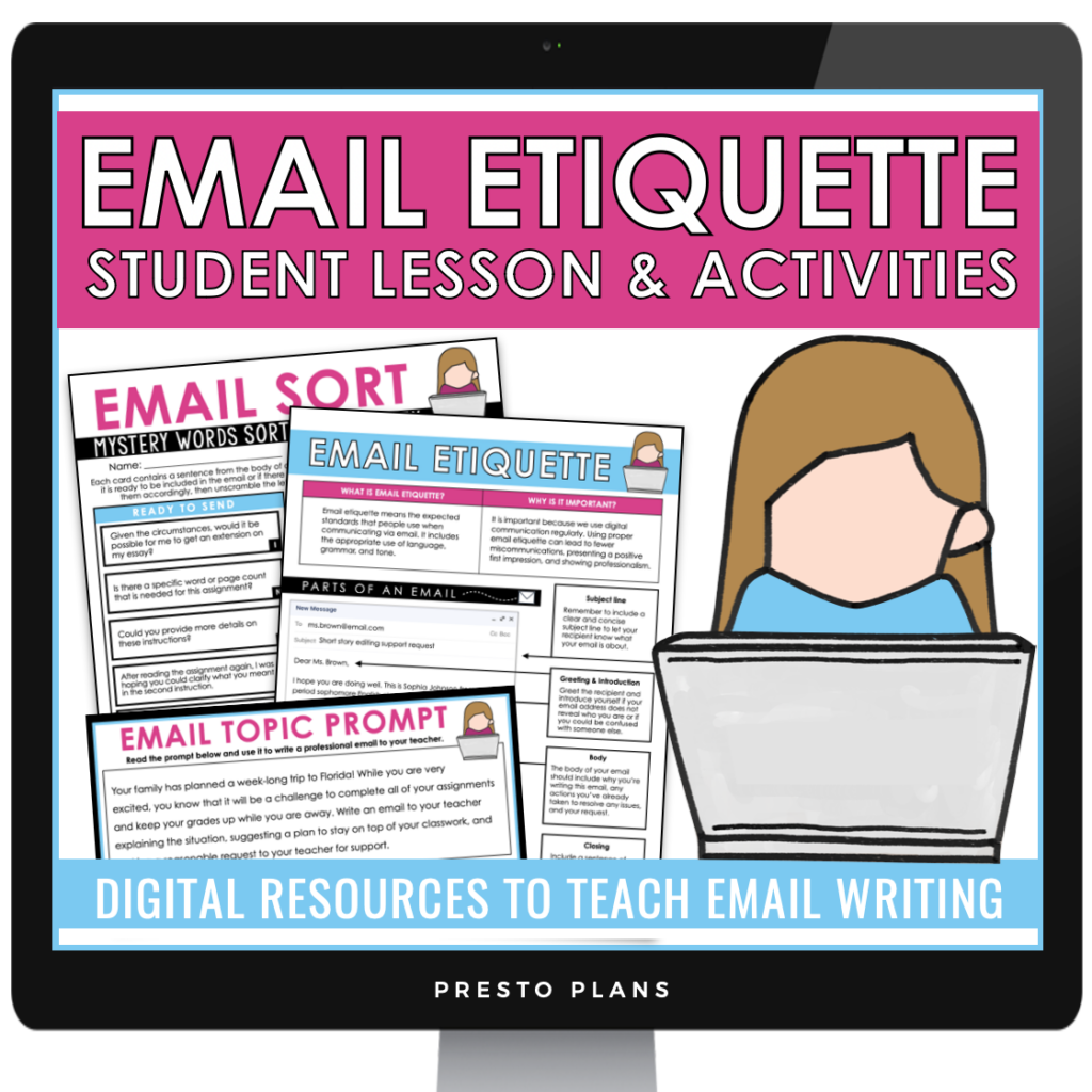Email Etiquette How To Write An Email Lesson Activities Assignments 