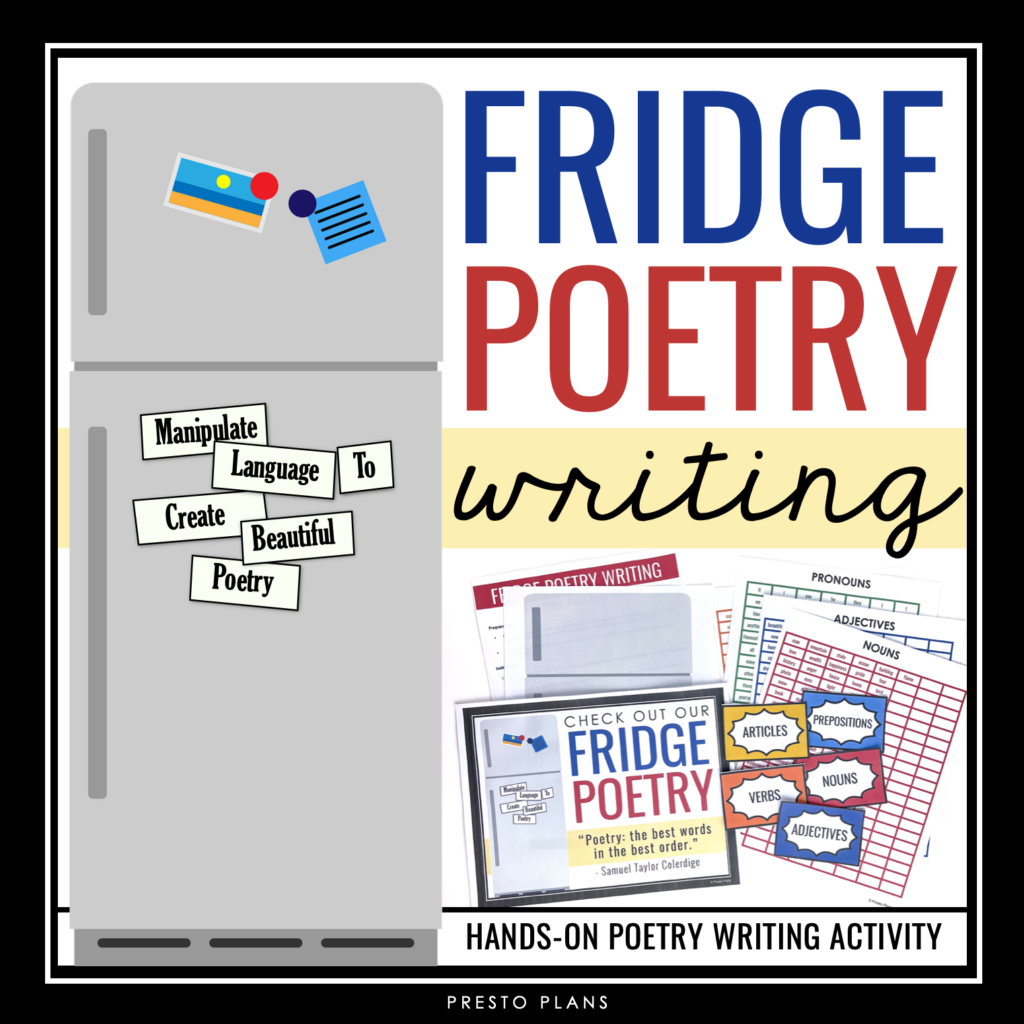 Poetry Writing Activity - Refrigerator Poetry Hands-On Writing ...