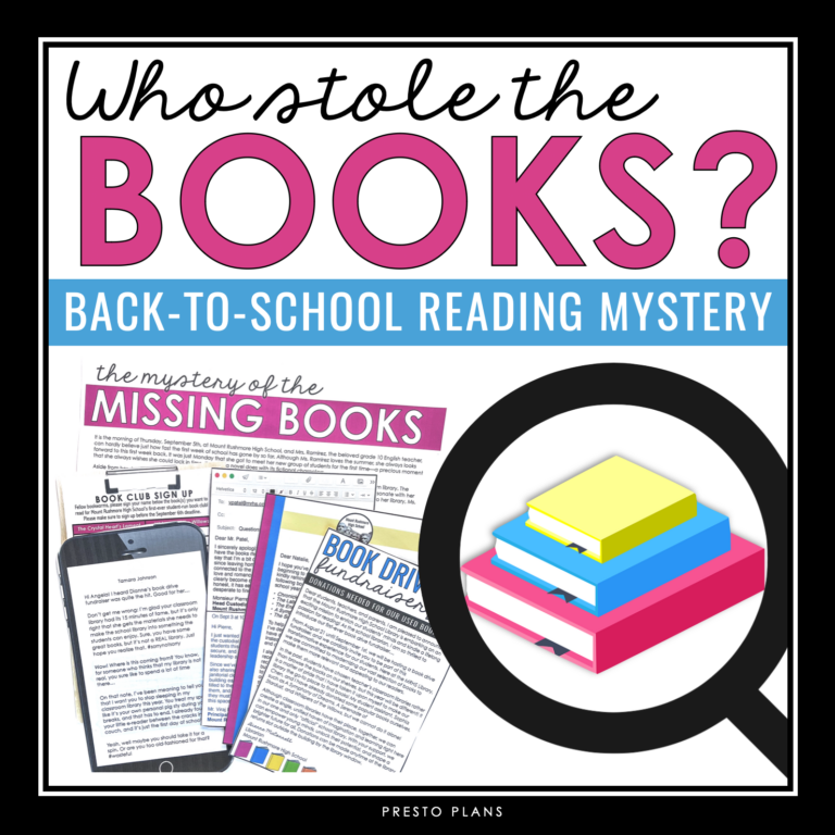 Back to School Team Building Activity - Close Reading Inference Mystery ...