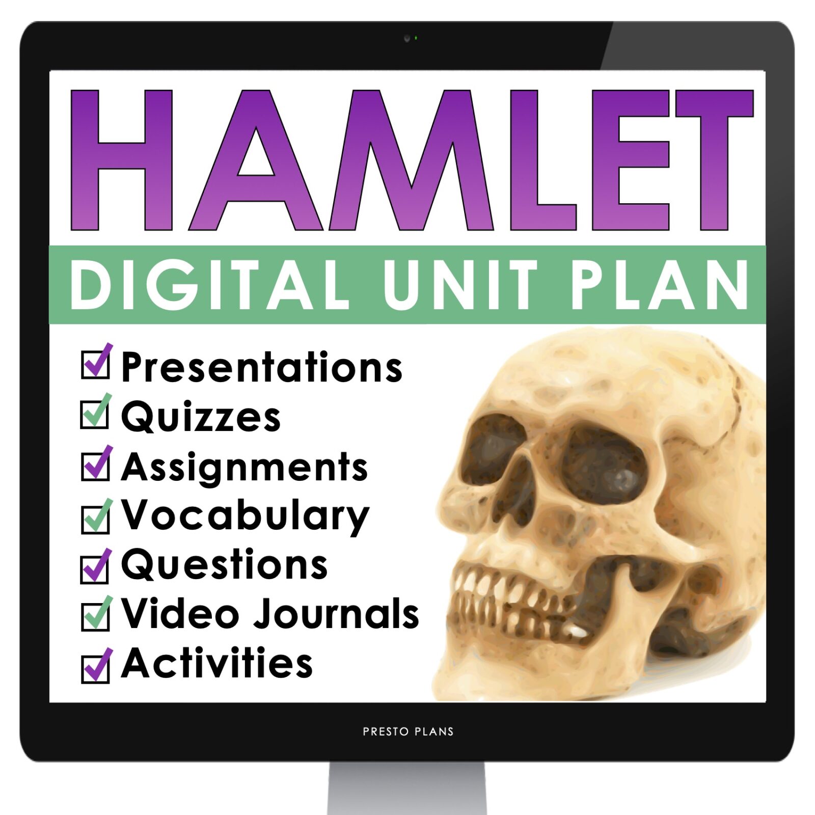 Hamlet Unit Plan - Complete Digital Drama Unit Shakespeare's Play ...