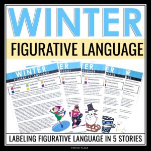 Winter Figurative Language Stories Assignments - Literary Devices ...