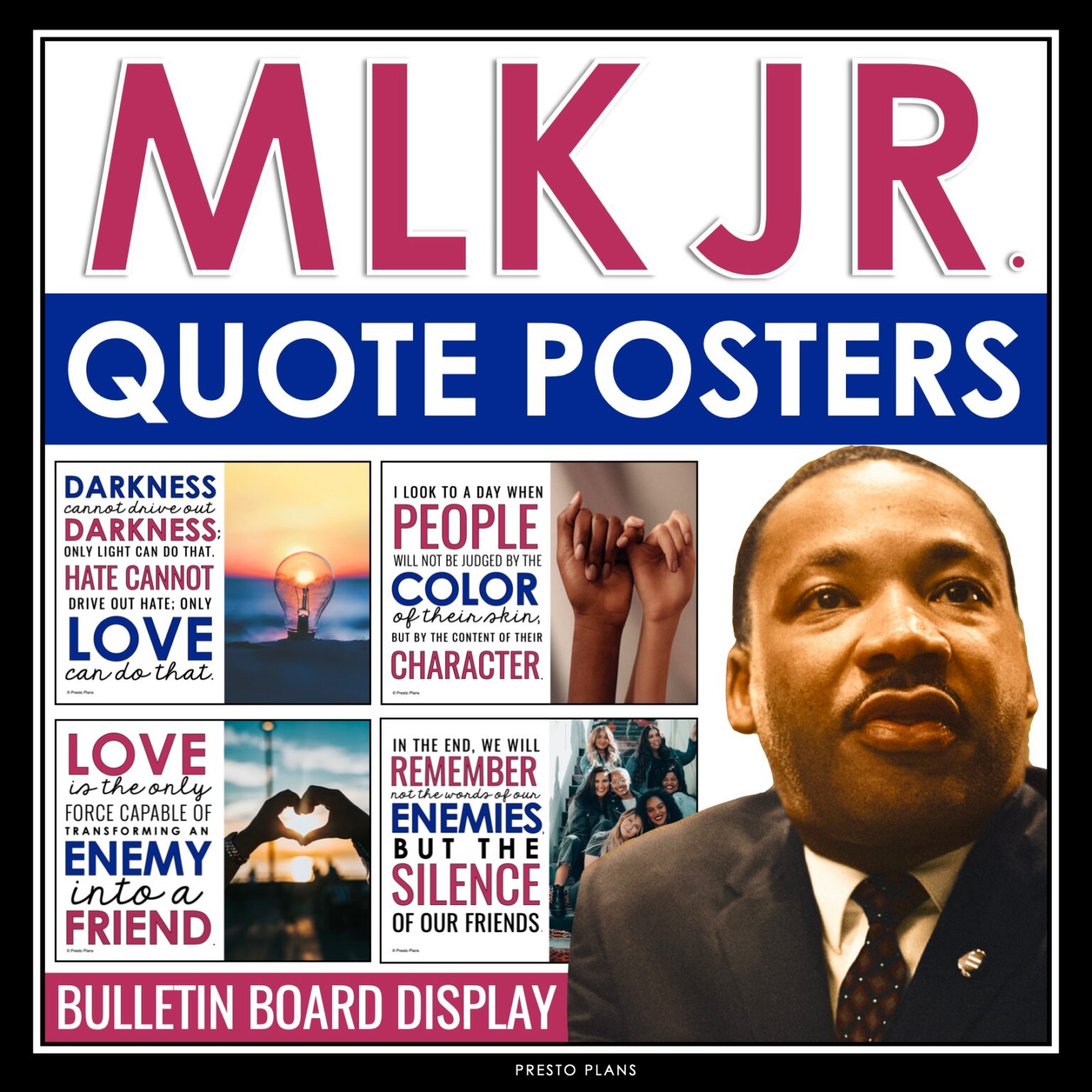 Martin Luther King Jr Day Posters - Classroom Bulletin Board MLK Quotes ...
