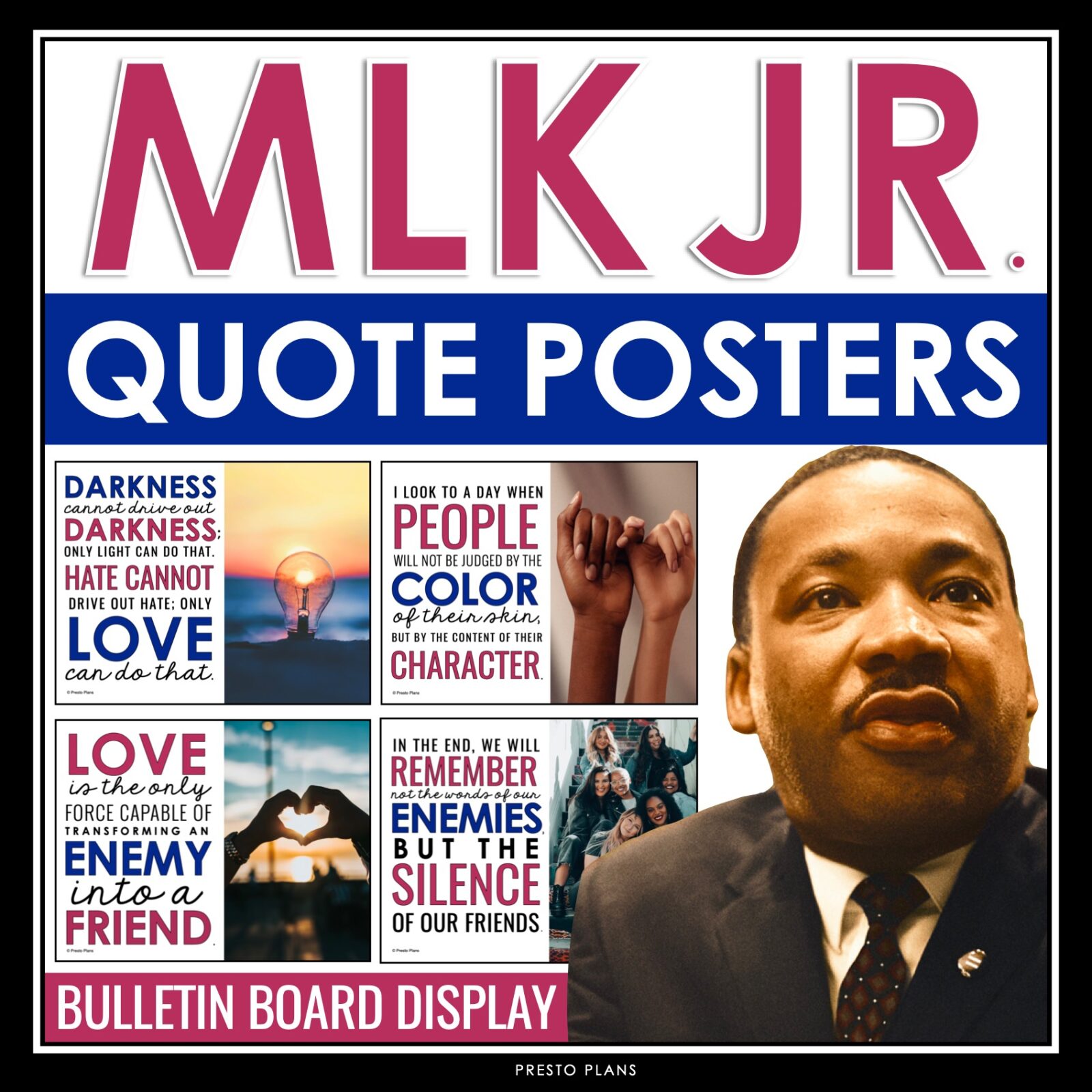 Martin Luther King Jr Day Posters - Classroom Bulletin Board MLK Quotes ...