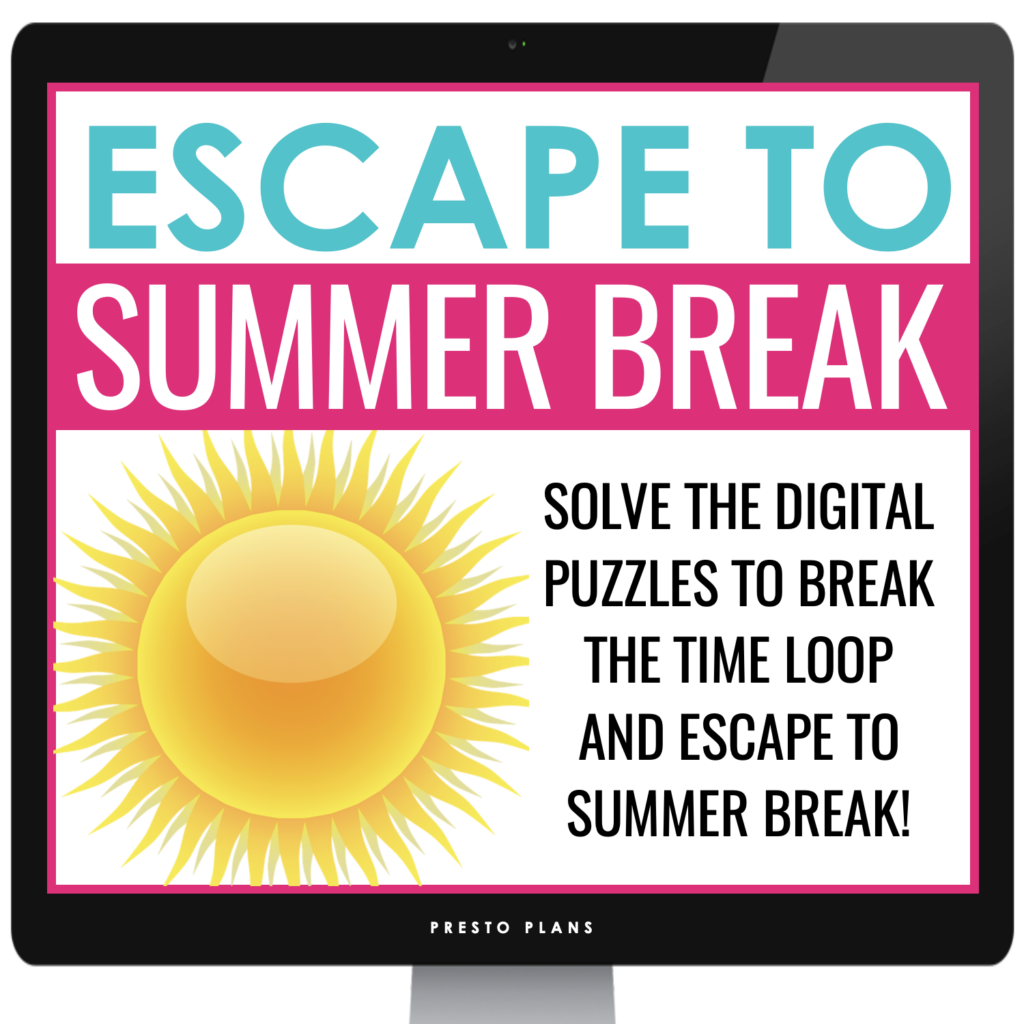 End of the Year Escape Room - Escape to Summer Break Digital Breakout ...