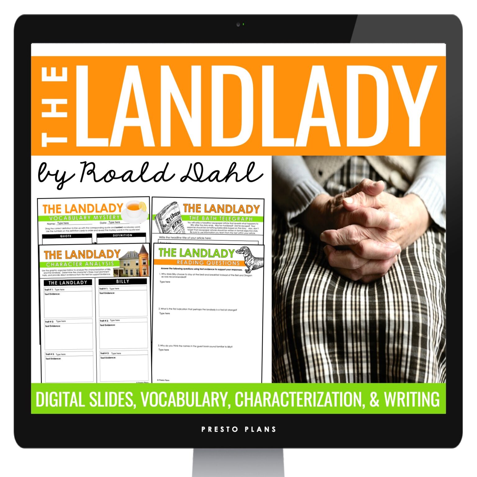 The Landlady by Roald Dahl - Digital Short Story Slides, Assignments ...
