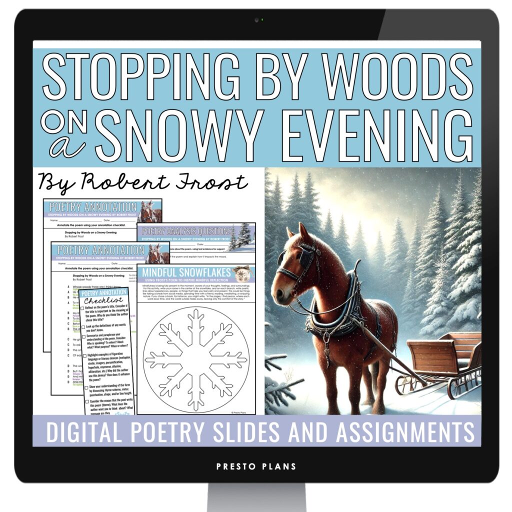 Stopping by Woods on a Snowy Evening by Robert Frost Digital Poetry ...
