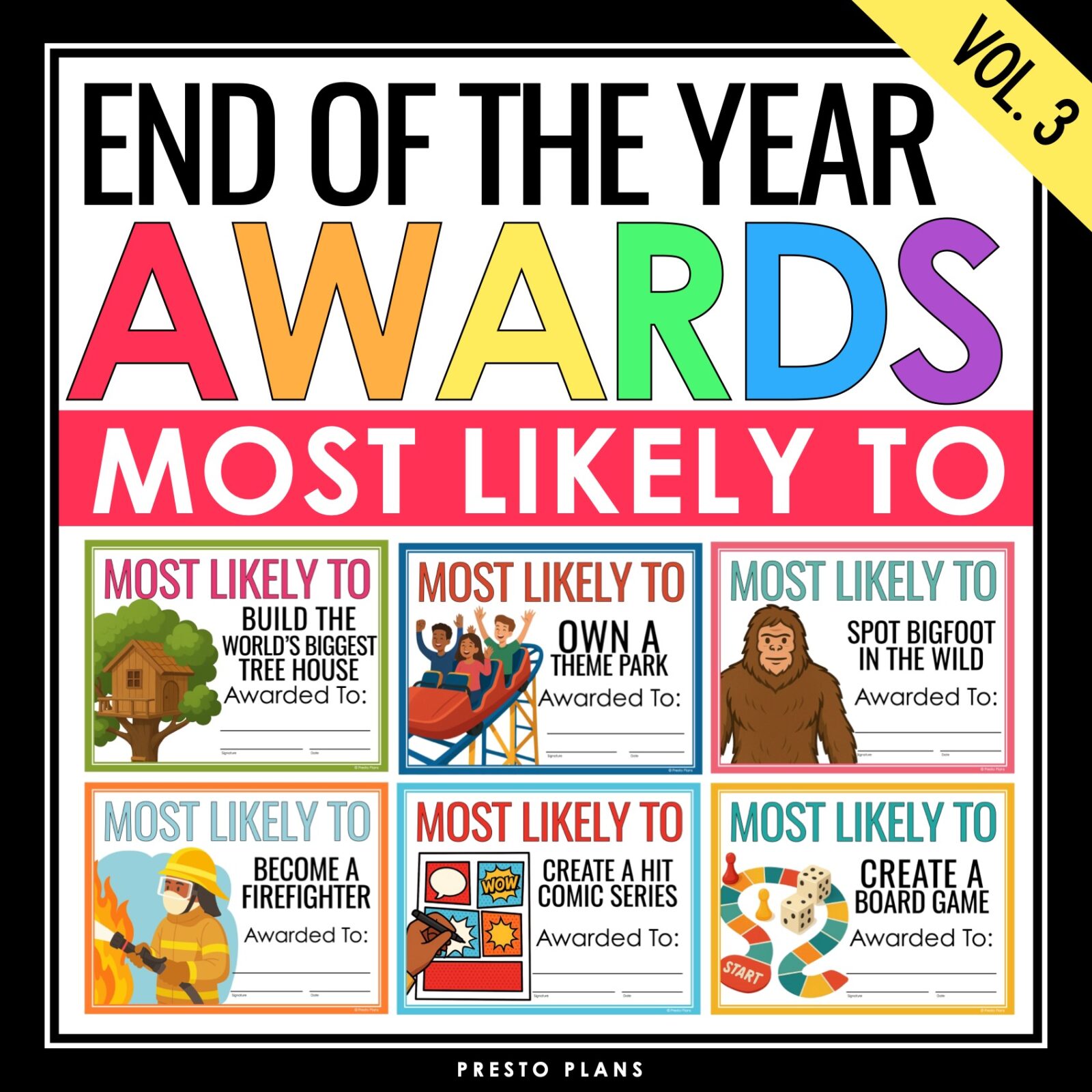 End of the Year Awards - Most Likely To Edition Student Award ...