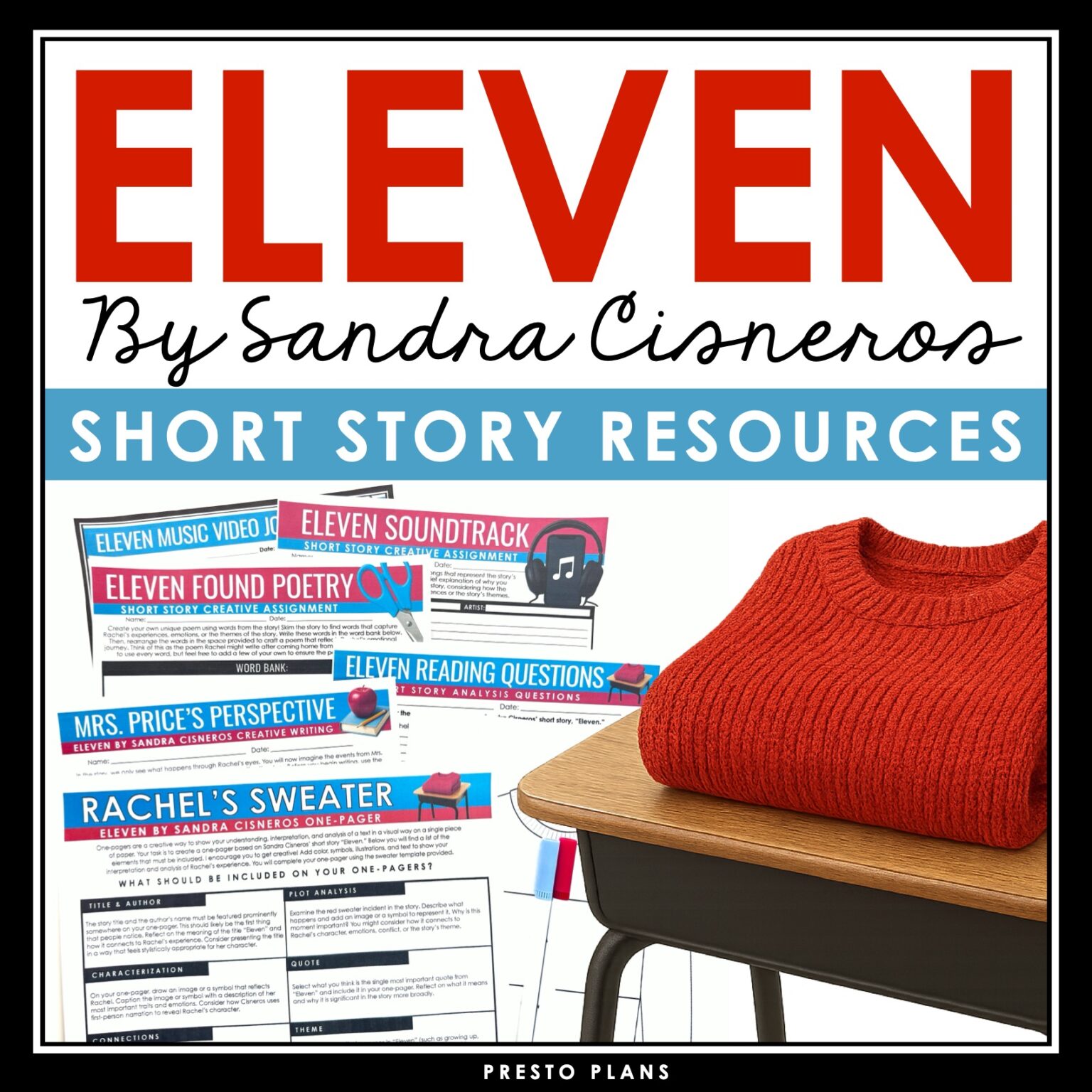 Eleven by Sandra Cisneros Short Story Presentation, Assignments, and ...