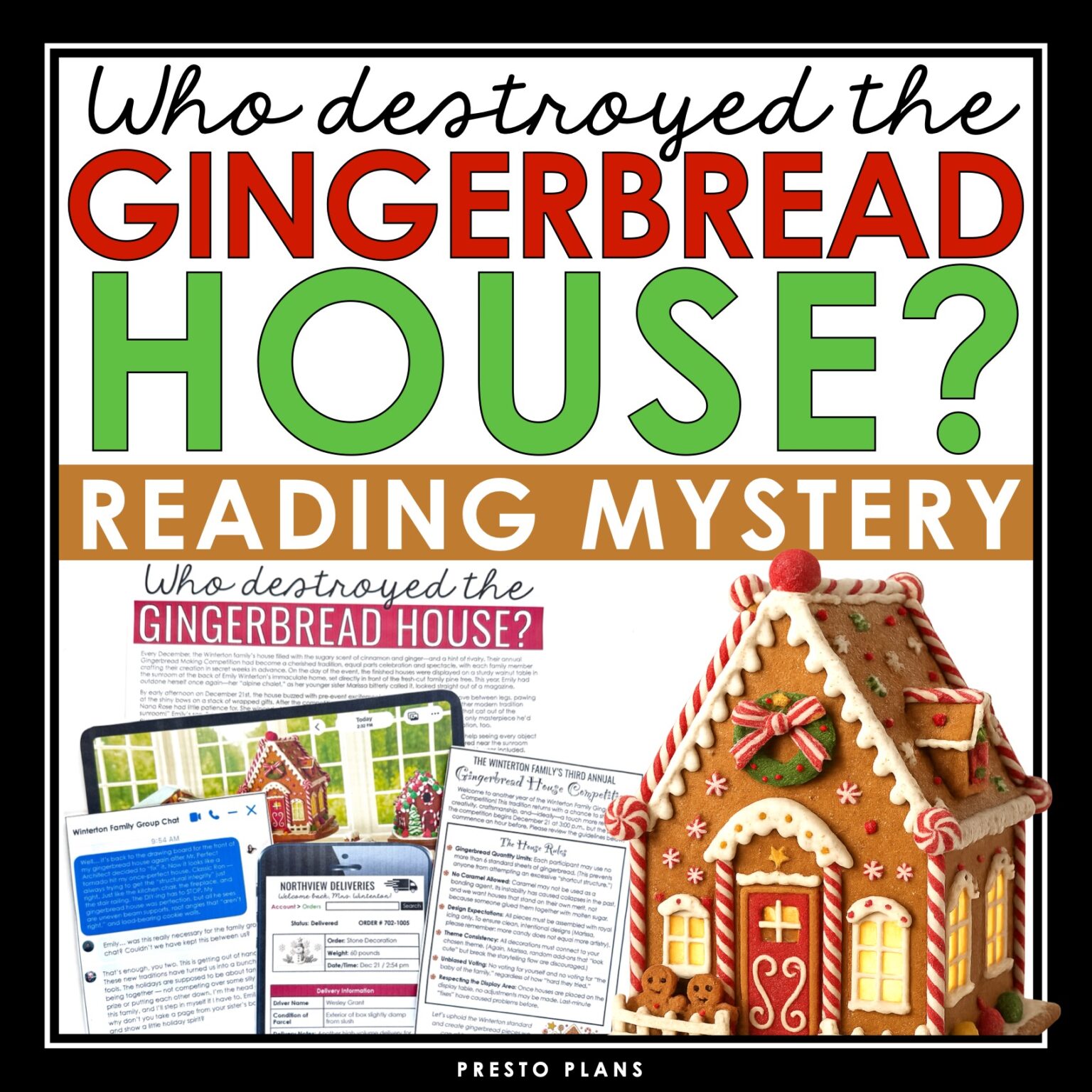 Christmas Reading Inference Mystery - Who Destroyed the Gingerbread ...